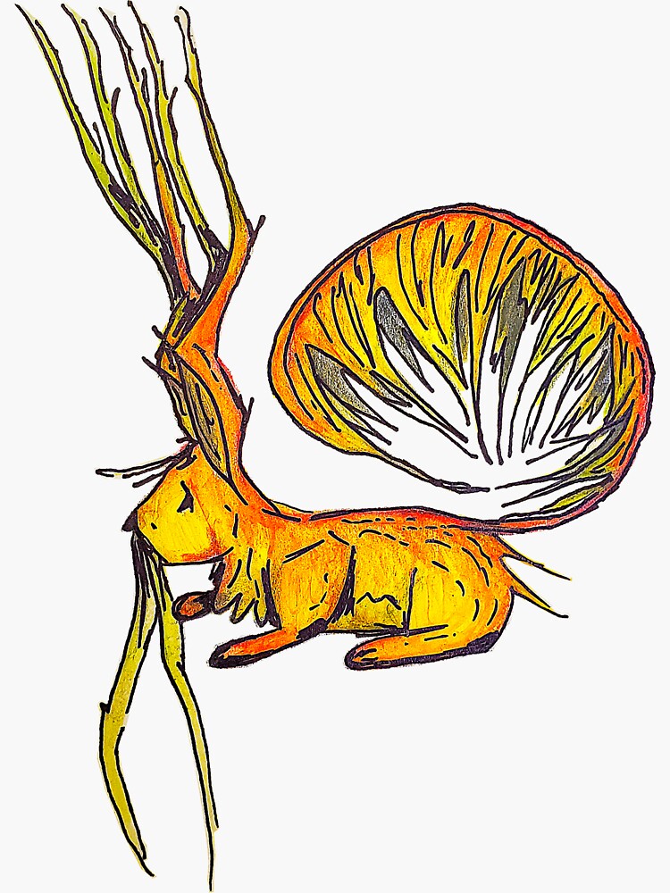 "Fire Squirrel Watercolor Sketch" Sticker for Sale by ChristyMcC ...