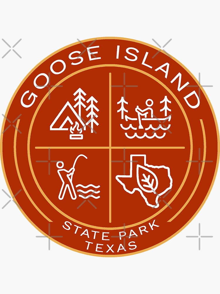 "Goose Island State Park Texas Heraldic Logo" Sticker for Sale by ...