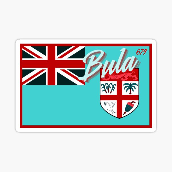 "Fiji flag" Sticker for Sale by PolyMicroMela | Redbubble