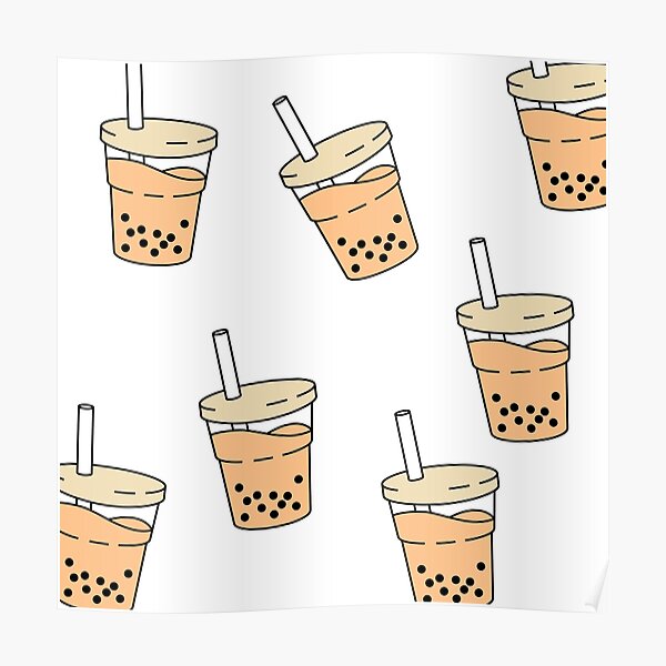 "Small Boba Tea " Poster for Sale by aishaf4rias | Redbubble