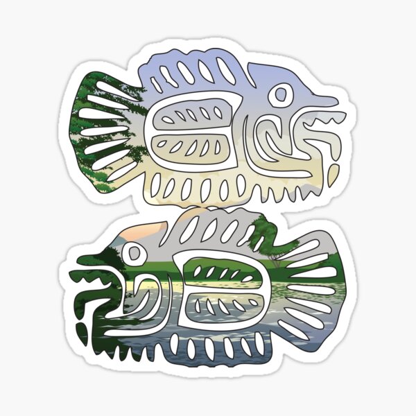 "Aztec Fish" Sticker for Sale by damonasplace | Redbubble