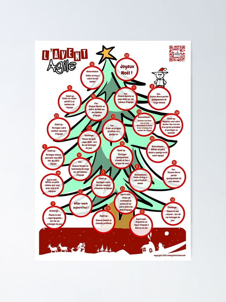 "Agile Advent Calendar" Poster by ALAIN MERVILLE | Redbubble