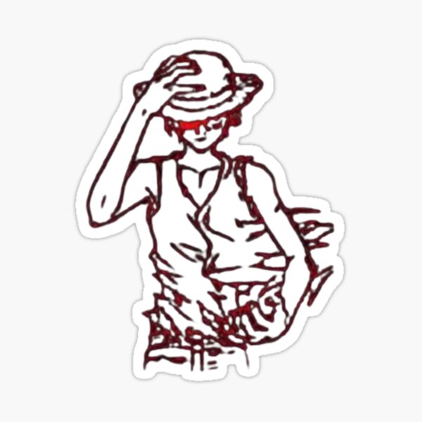 "monkey d luffy " Sticker for Sale by designoDZ | Redbubble