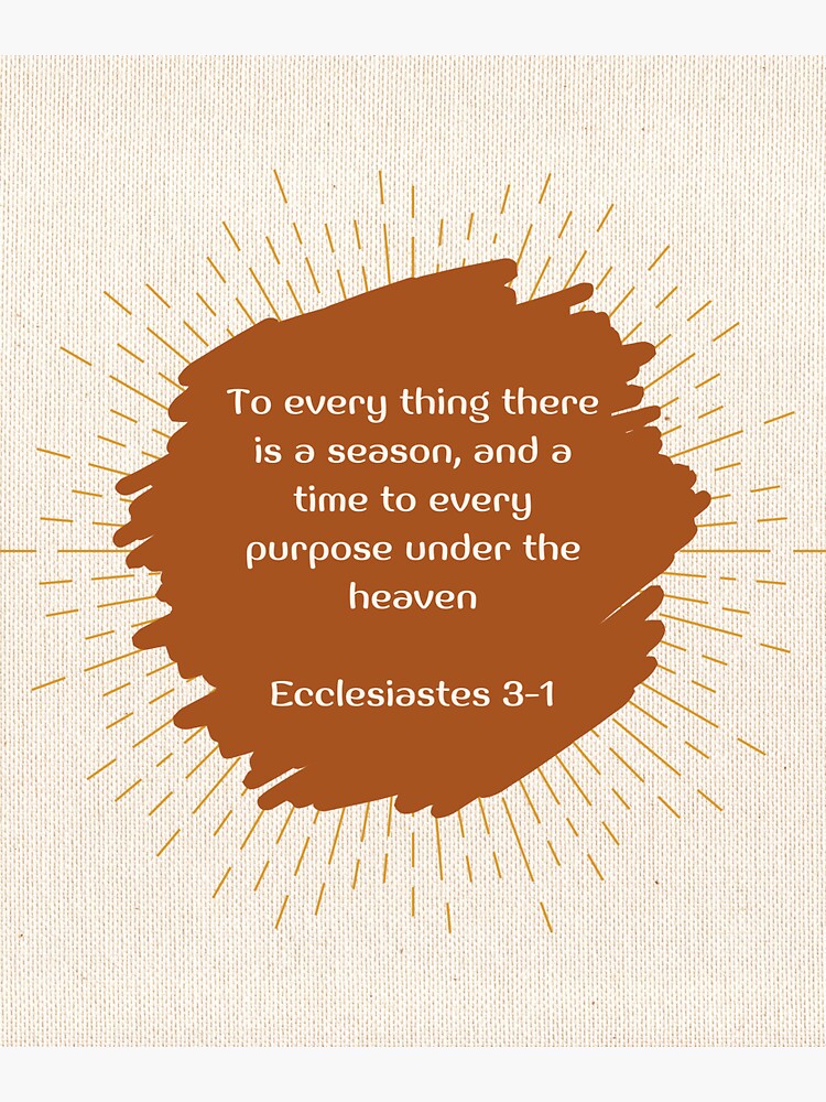 "Bible Verse Ecclesiastes 3-1" Sticker for Sale by bible-prints | Redbubble