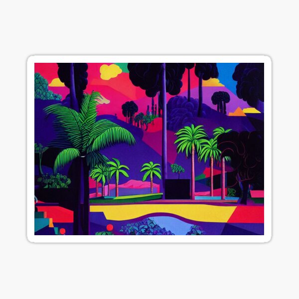 "An Eternity of Generated Palms" Sticker for Sale by DMTTAPESFL | Redbubble