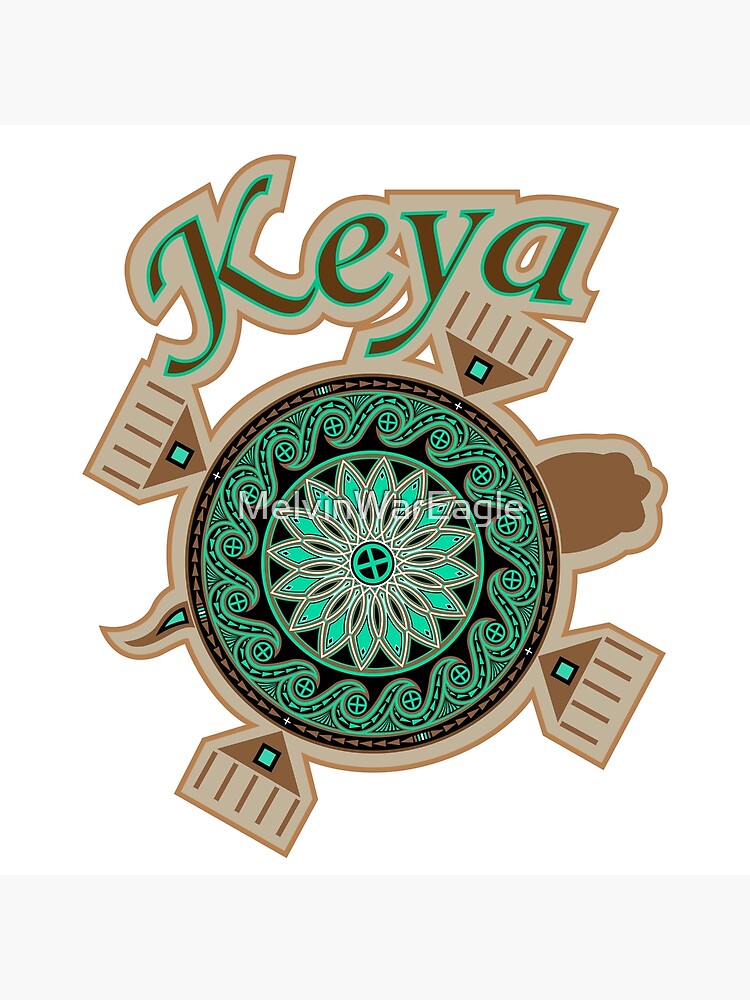 "Green Turtle Keya" Art Print by MelvinWarEagle | Redbubble