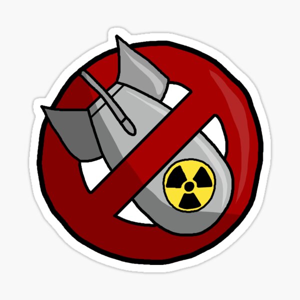 "No nuclear weapons" Sticker for Sale by ValentinaHramov | Redbubble