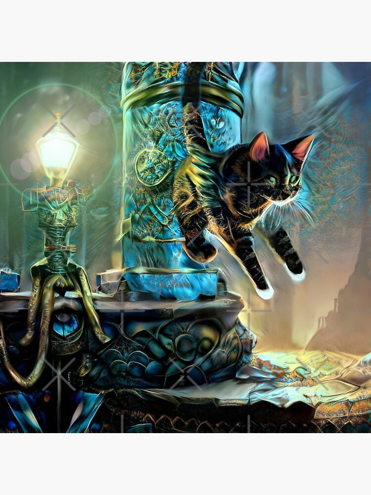 "Channel Cat:" Sticker for Sale by Dream-Cupboard | Redbubble