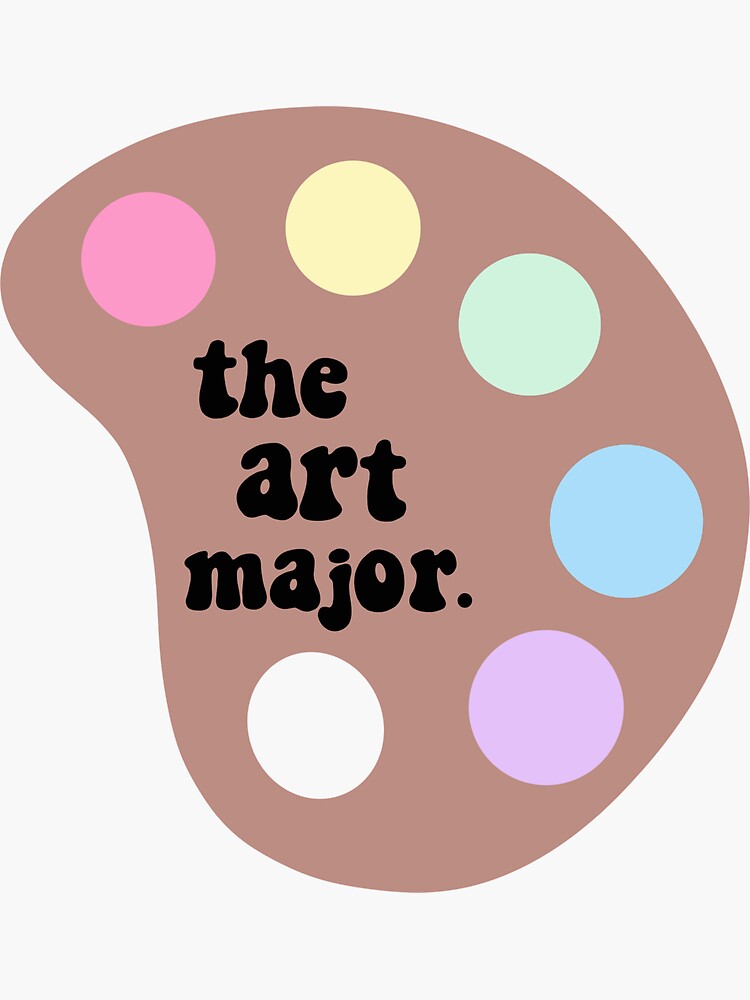 "The Art Major Aesthetic Design" Sticker for Sale by artttbysar | Redbubble