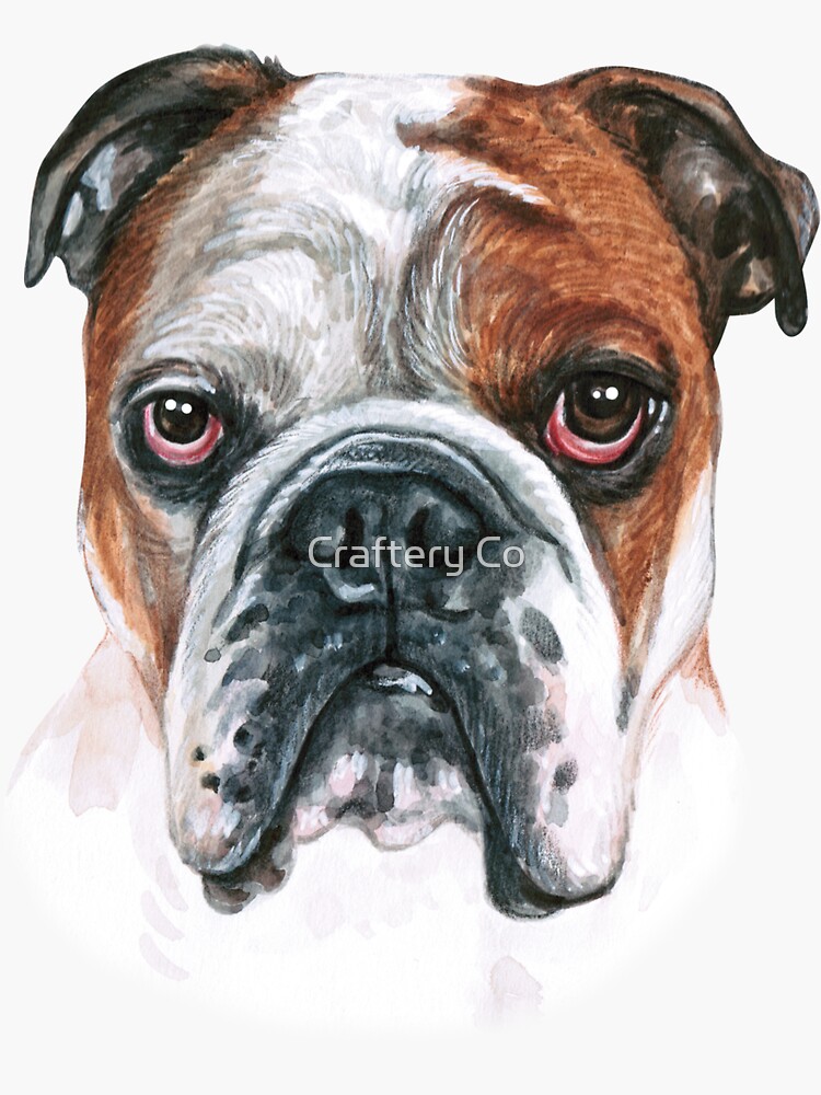 "English Bulldog - Dog Sticker" Sticker for Sale by sanahuynh | Redbubble