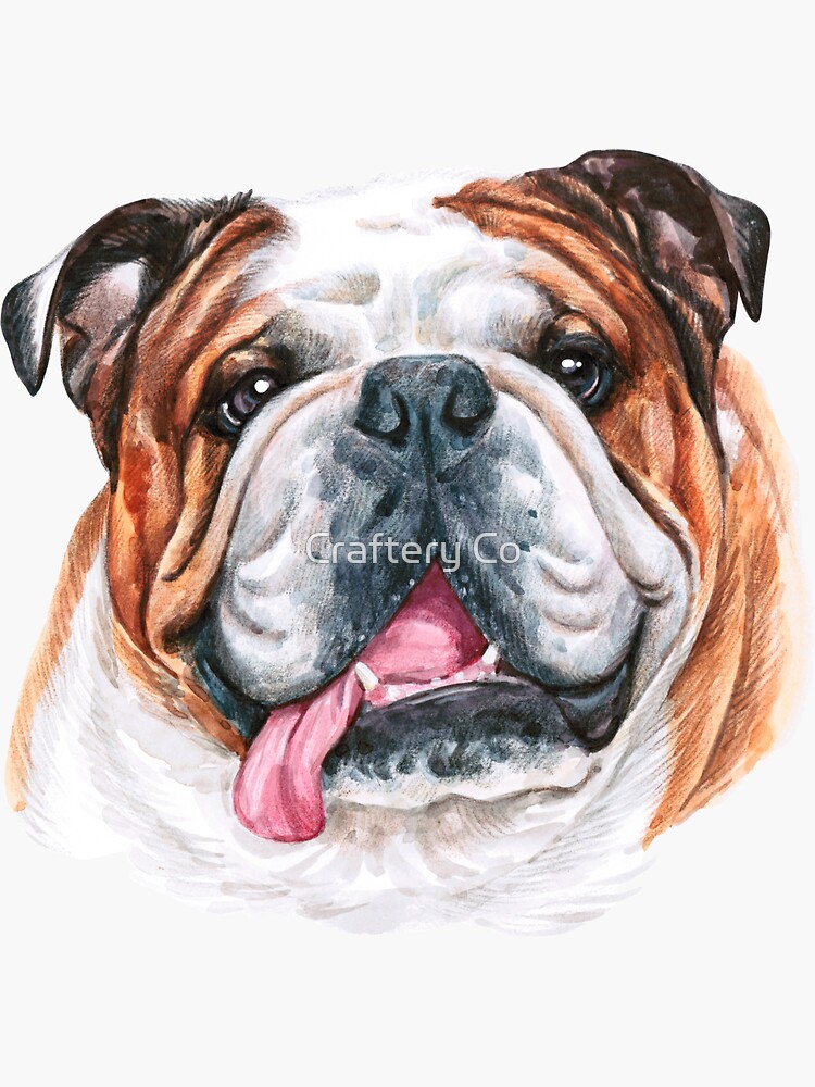 "English Bulldog - Dog Sticker" Sticker for Sale by sanahuynh | Redbubble