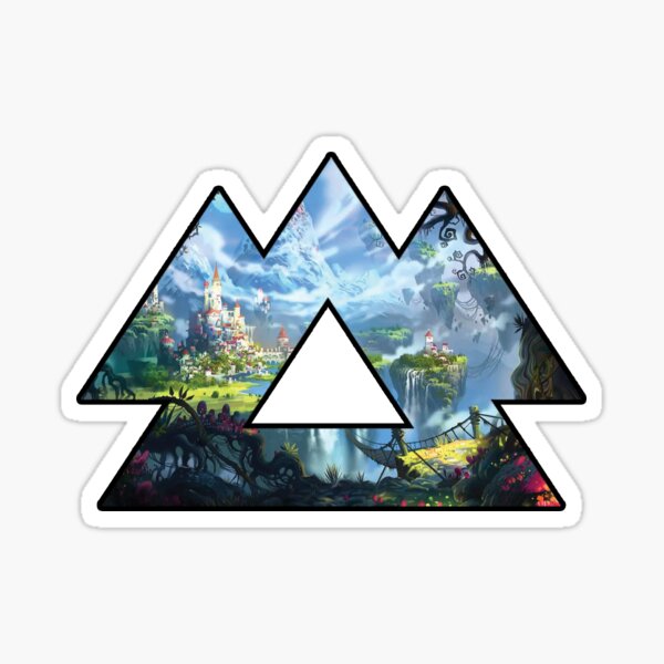"Wakaan Floating Lands" Sticker for Sale by BonBonTheDJ | Redbubble