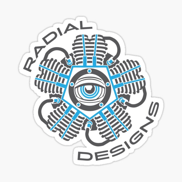"Radial Designs 2023 Logo" Sticker for Sale by SteveGrime | Redbubble