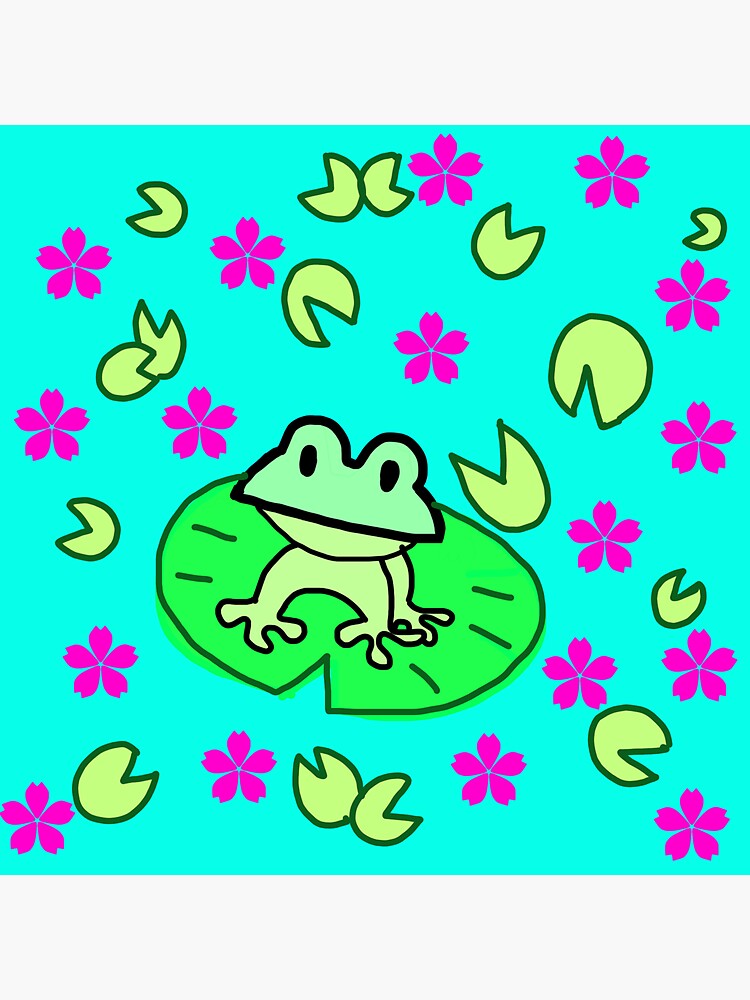 "Relaxing in the green puddle" Sticker for Sale by Gummy-Piu | Redbubble
