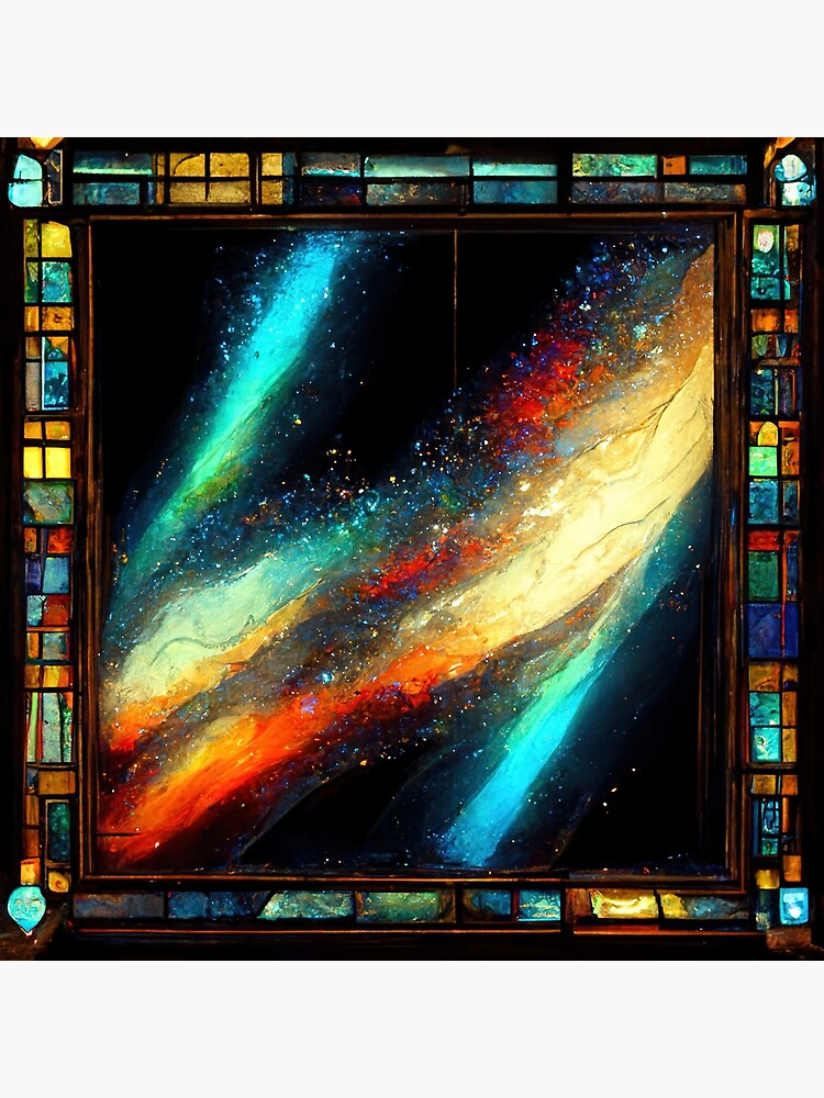 "Space Stained Glass 3 Abstract AI Generated Art" Poster for Sale by ...
