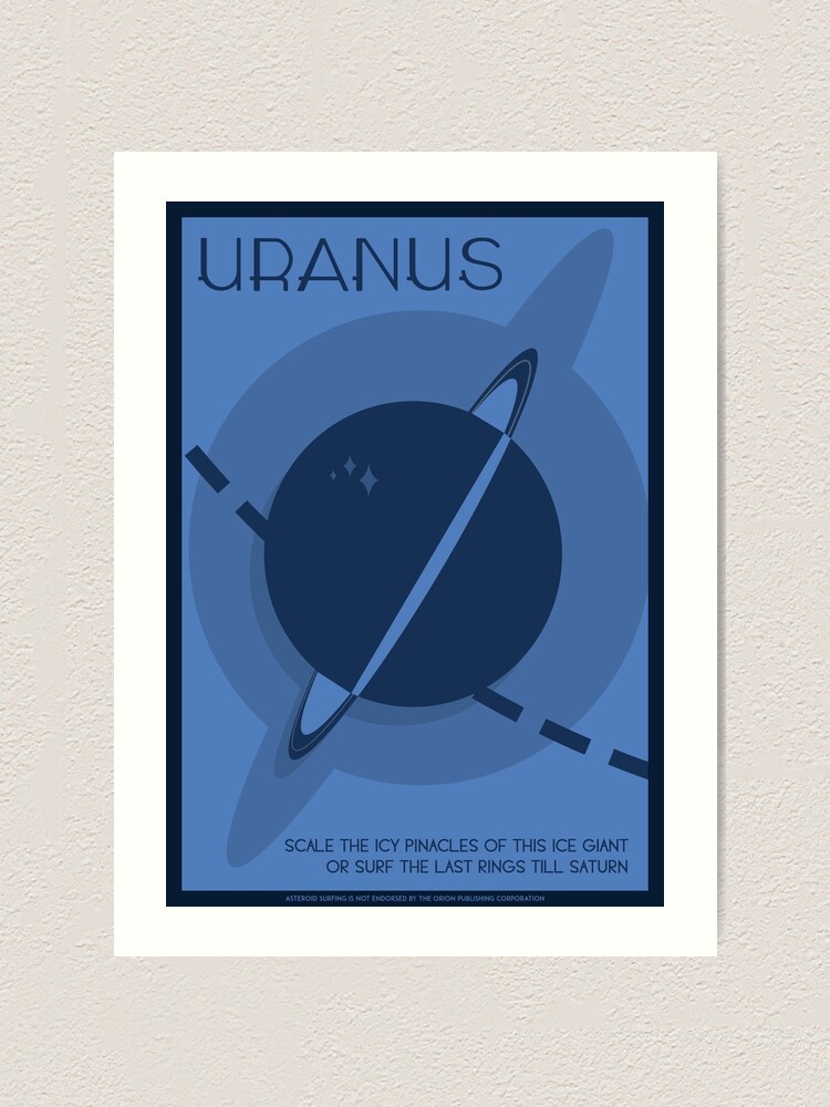 "Art Deco Space Travel Poster - Uranus" Art Print by Walford-Designs ...