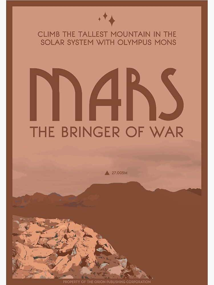 "Art Deco Space Travel Poster - Mars" Poster by Walford-Designs | Redbubble