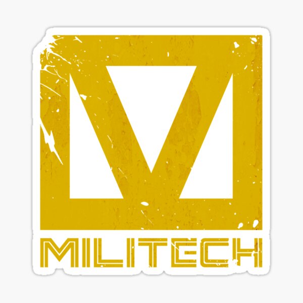 "Cyberpunk Militech Logo - Worn" Sticker for Sale by KellyMayd | Redbubble