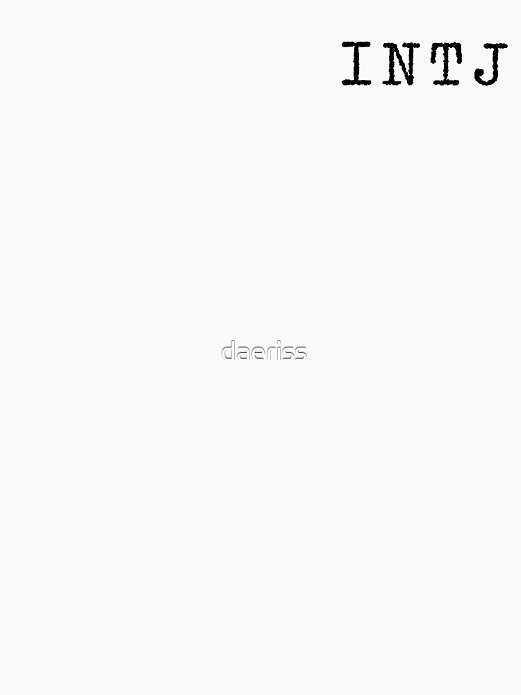 "mbti personality - intj (white background)" T-shirt for Sale by ...