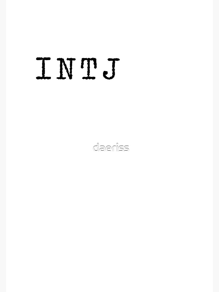 "mbti personality - intj (white background)" Spiral Notebook by daeriss ...