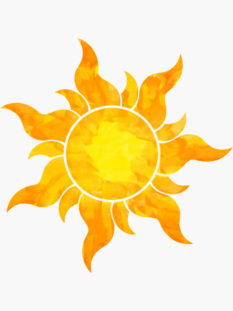"Tangled Sun" Sticker for Sale by HarshBrown | Redbubble