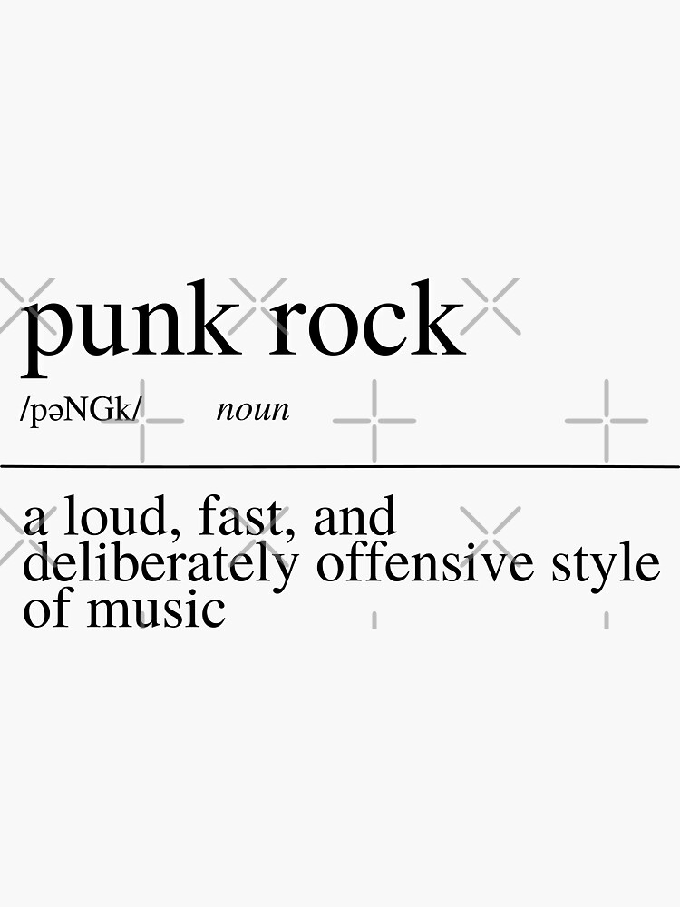 "Punk Rock Definition | Black // love babydoll" Sticker for Sale by ...