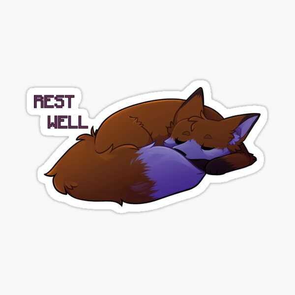 "[Self Care - Rest Well] Minecraft Fox" Sticker for Sale by TiredArson ...