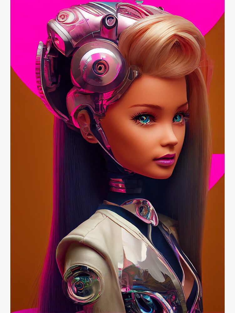 "Cyborg Doll" Sticker for Sale by mikecosper | Redbubble