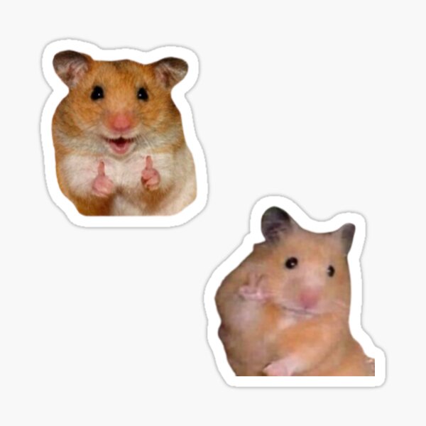"Peace Sign and Screaming Hamster" Sticker for Sale by redakhatib ...