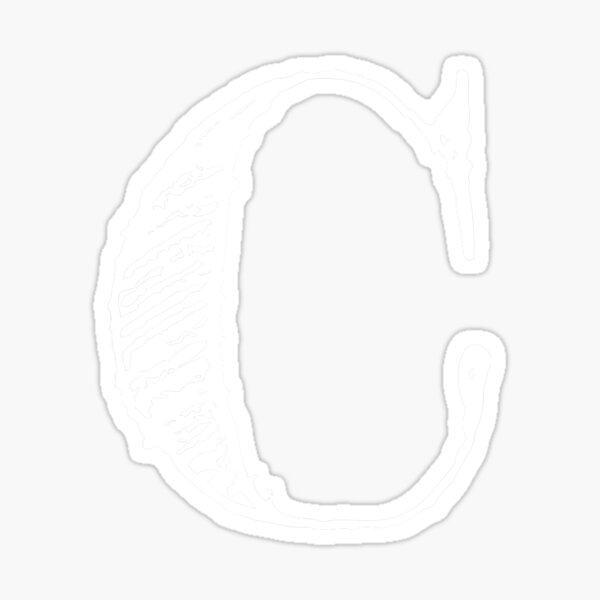 "Bold Letter C - Decorative Alphabet Big Font Capital Letter" Sticker ...