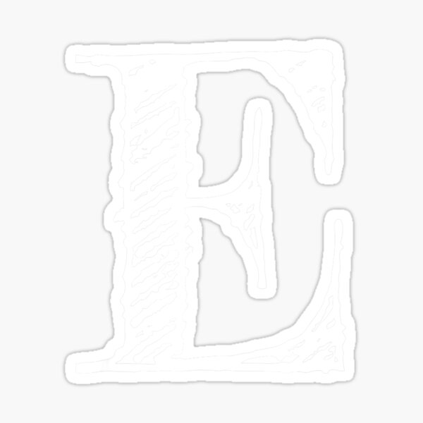 "Bold Letter E - Decorative Alphabet Big Font Capital Letter" Sticker ...