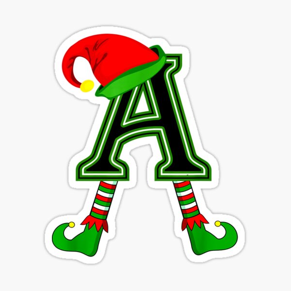 Pegatina «Letra del alfabeto mayúscula A Monograma Familia de duendes ...
