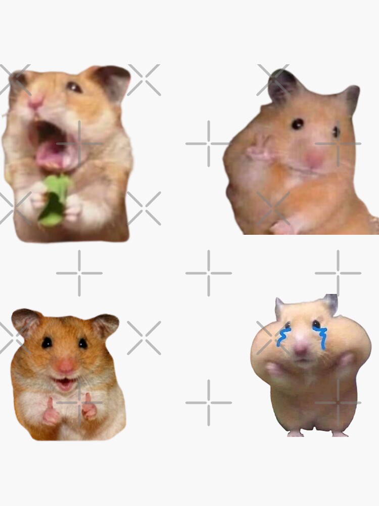 "Peace Sign and Screaming Hamster pack" Sticker for Sale by redakhatib ...