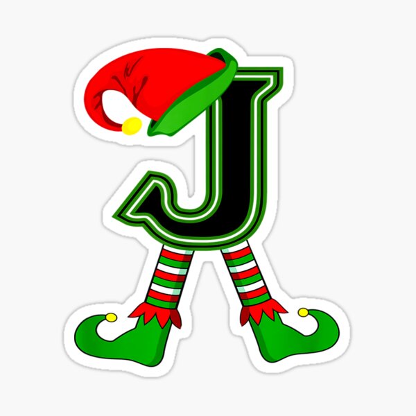 Pegatina «Letra del alfabeto mayúscula J Monograma Familia de duendes ...