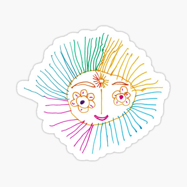 "Sun" Sticker for Sale by MiaMaiArt | Redbubble