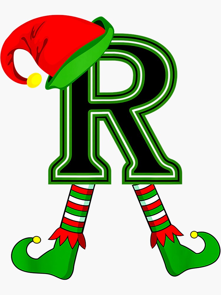 Pegatina «Letra del alfabeto mayúscula R Monograma Familia de duendes ...