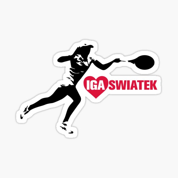 "IGA SWIATEK" Sticker for Sale by MrQuidam | Redbubble