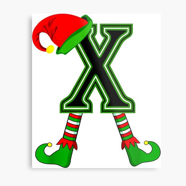Lámina metálica «Letra del alfabeto mayúscula X Monograma Familia de ...