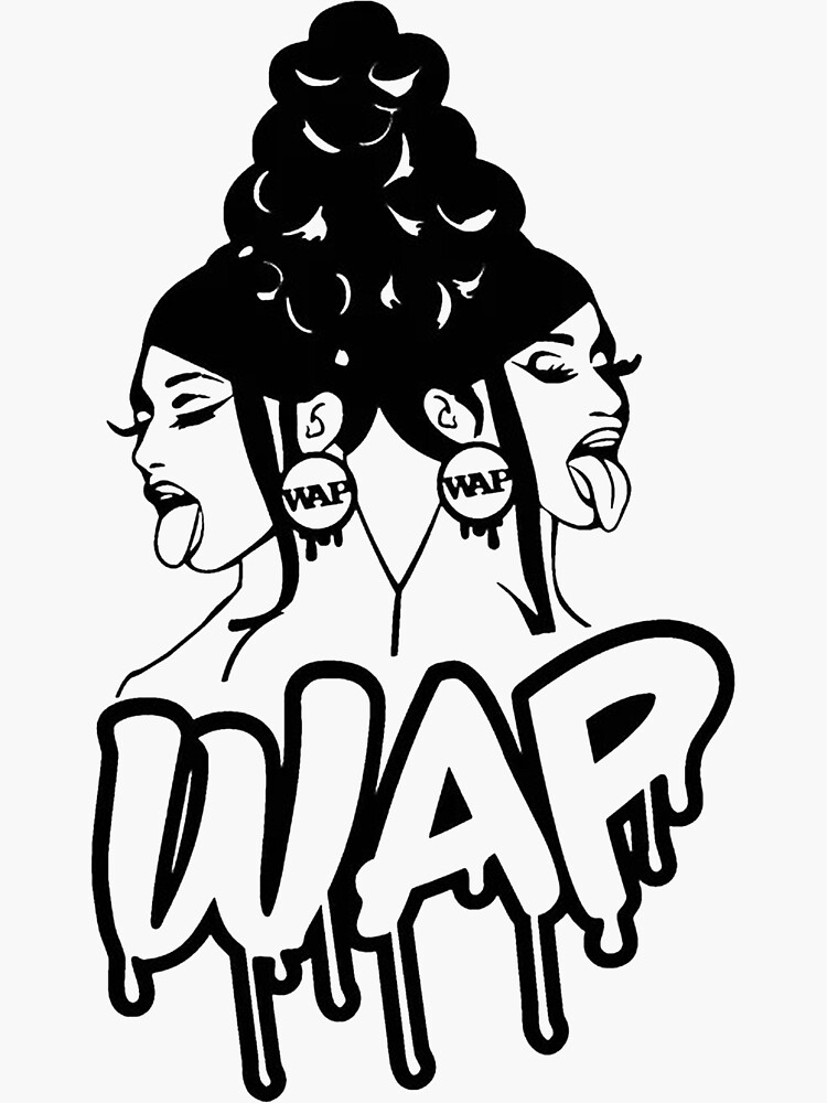 "WAP Cardi B" Sticker for Sale by wandays | Redbubble