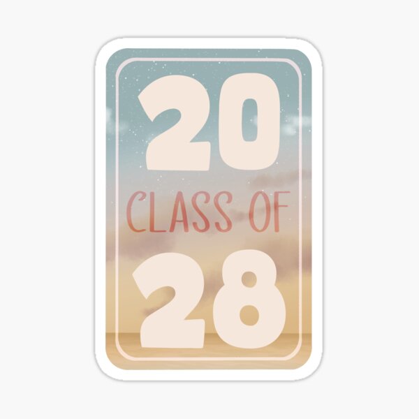 "Class of 2028" Sticker for Sale by Zephyr-Studio | Redbubble