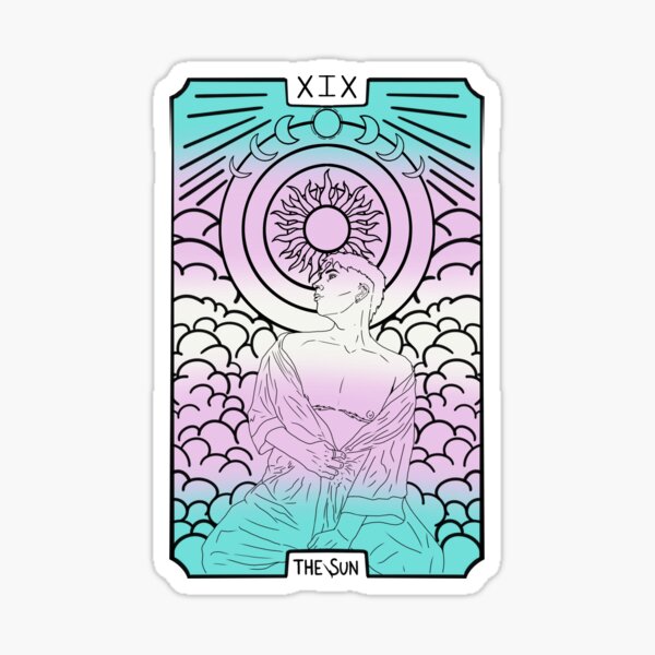 "The Sun (Trans Joy) (black outer border)" Sticker for Sale by spider ...