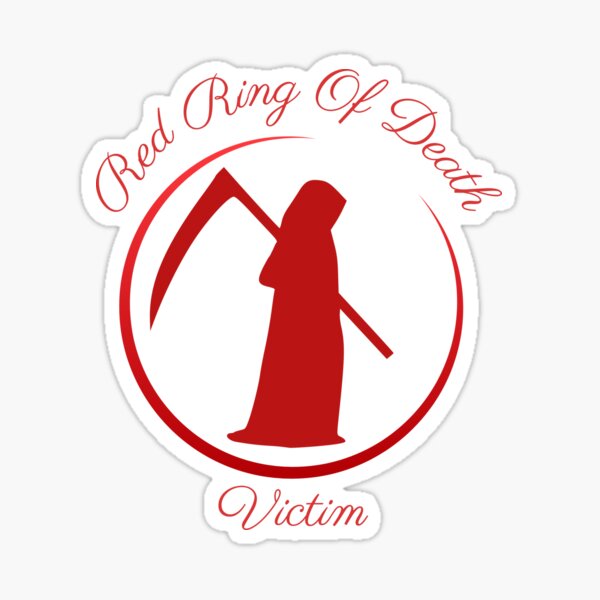 "Red Ring Of Death Victim" Sticker for Sale by SwejdDesign | Redbubble
