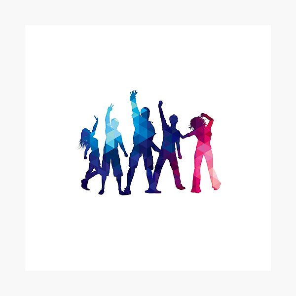 "Color Dance People Silhouette" Photographic Print for Sale by ...