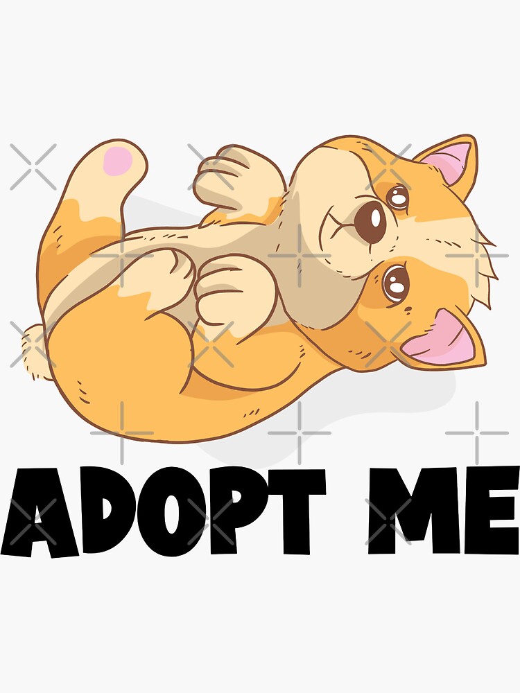 "Adopt me wall" Sticker for Sale by BegumsArt | Redbubble