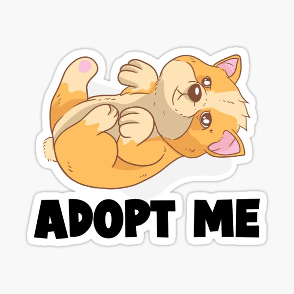 "Adopt me wall" Sticker for Sale by BegumsArt | Redbubble