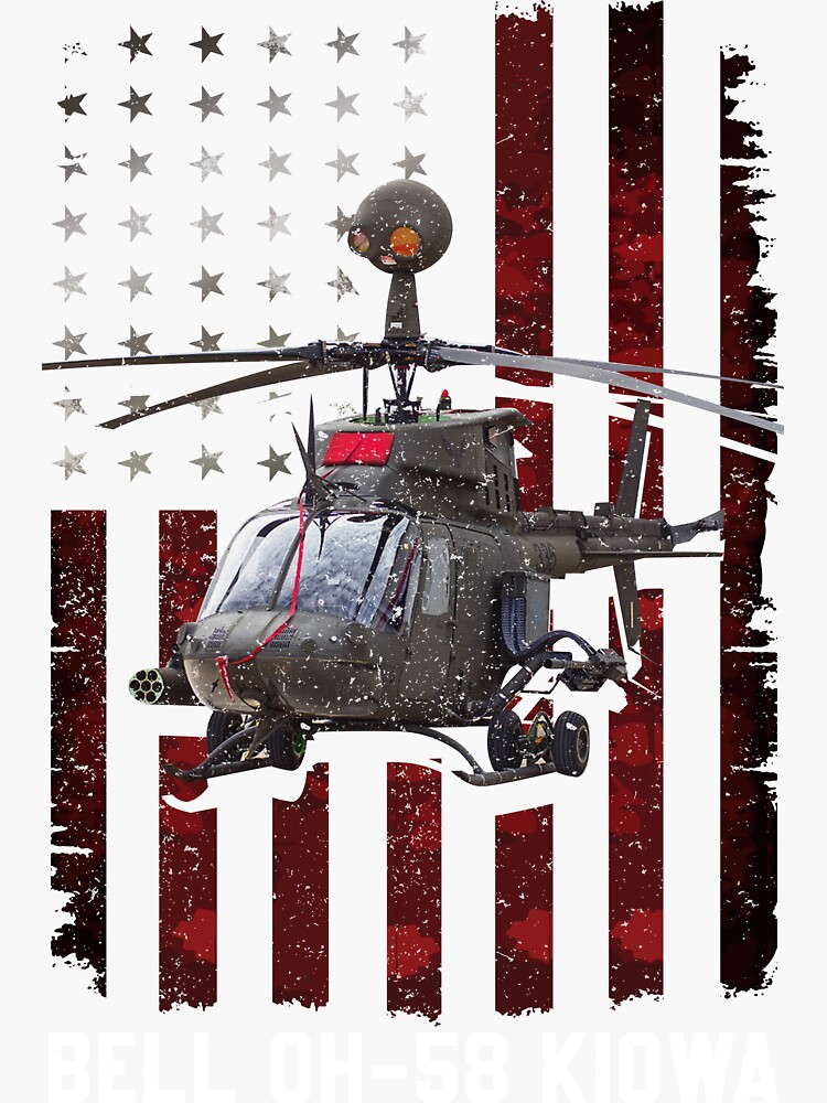 "Bell oh-58 kiowa Helicopter, OH-58D Kiowa Warrior" Sticker for Sale by ...