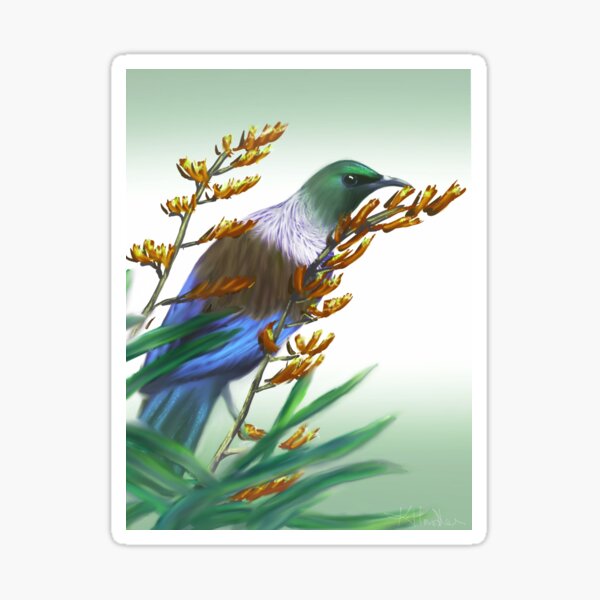 "tui green flax" Sticker for Sale by JoKoNz | Redbubble
