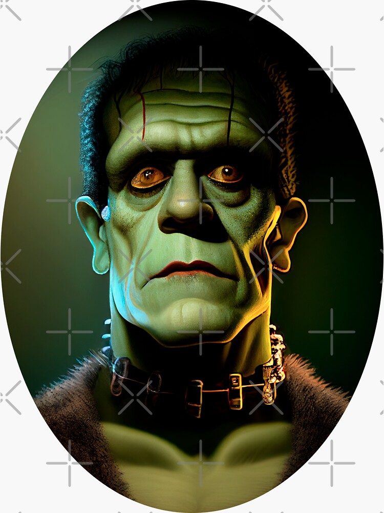 "Portrait of Frankenstein" Sticker for Sale by RevivalPopShop | Redbubble