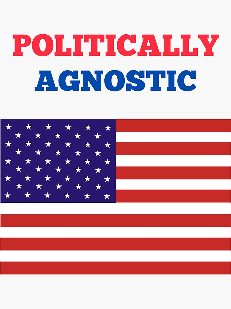 Pegatina «políticamente agnóstico, políticamente, agnóstico, humor político» de Freshfindings ...