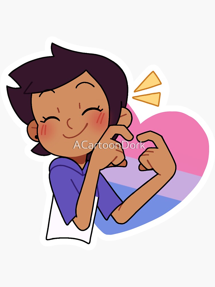 "Luz Bi Heart Sticker " Sticker for Sale by ACartoonDork | Redbubble